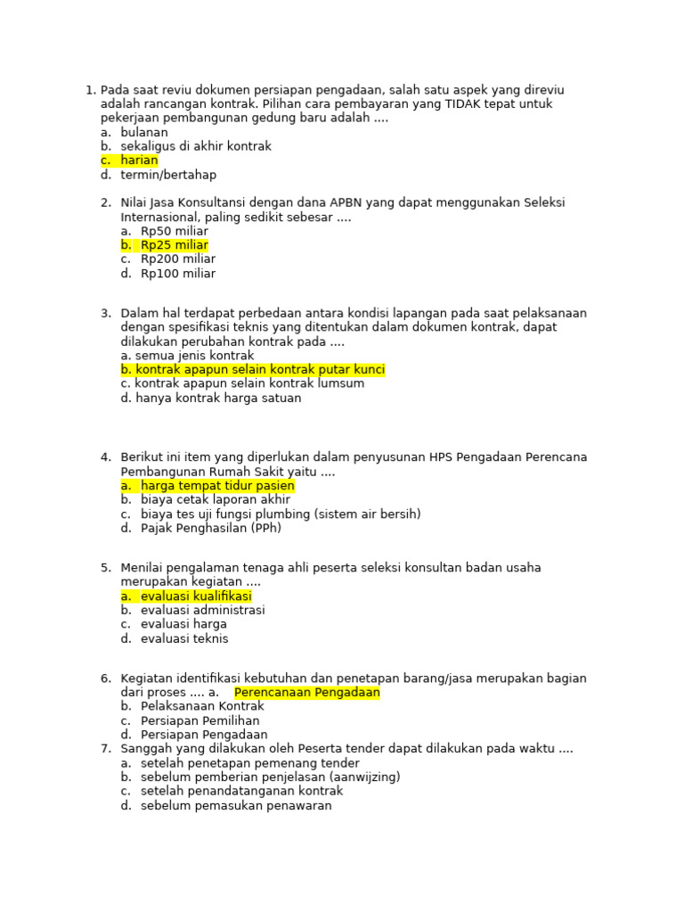 Soal PBJ LVL 1 | PDF