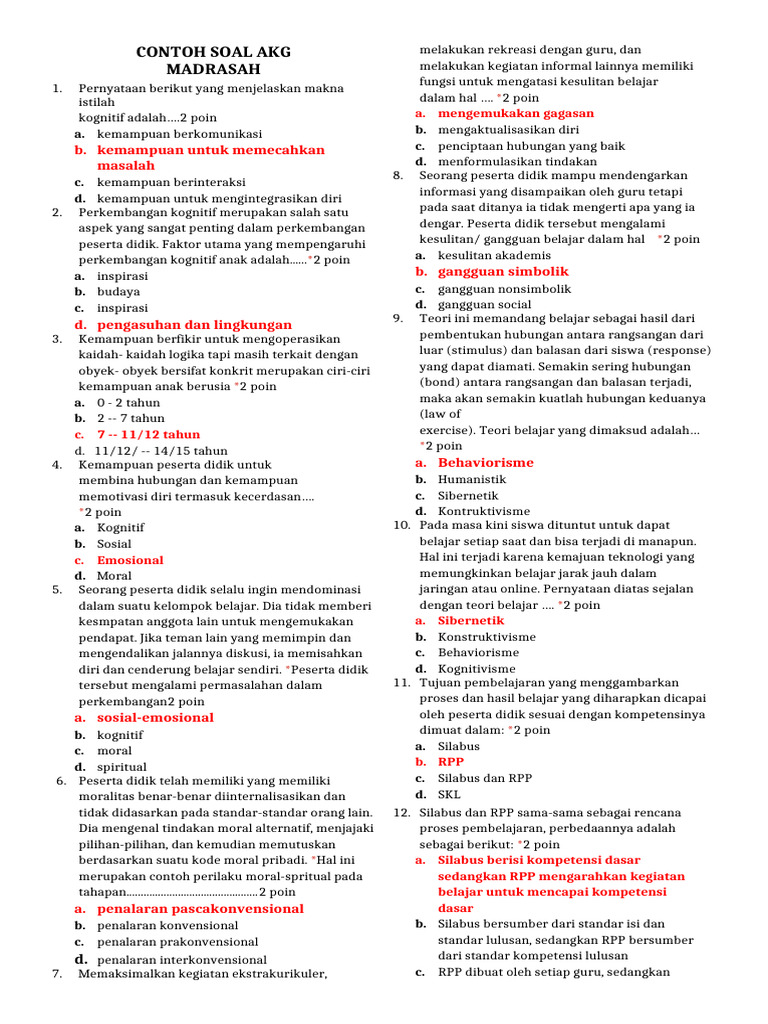 Contoh Soal AKG-Mad | PDF