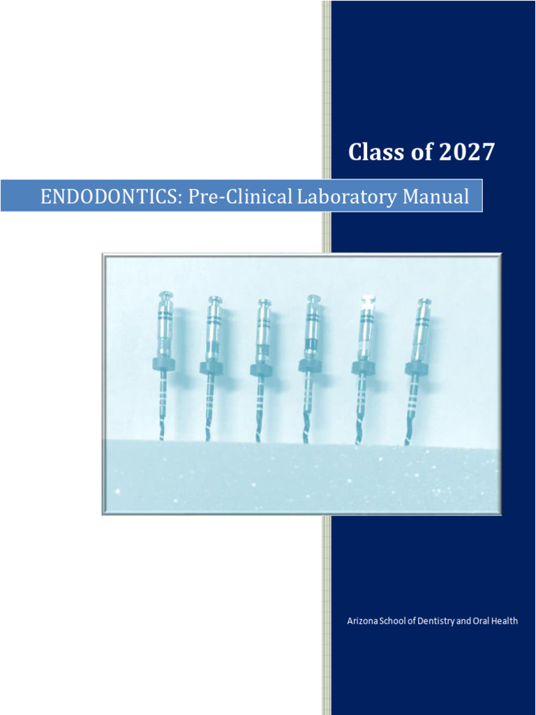 Endo Manual | PDF | Dentistry Branches | Dental Anatomy