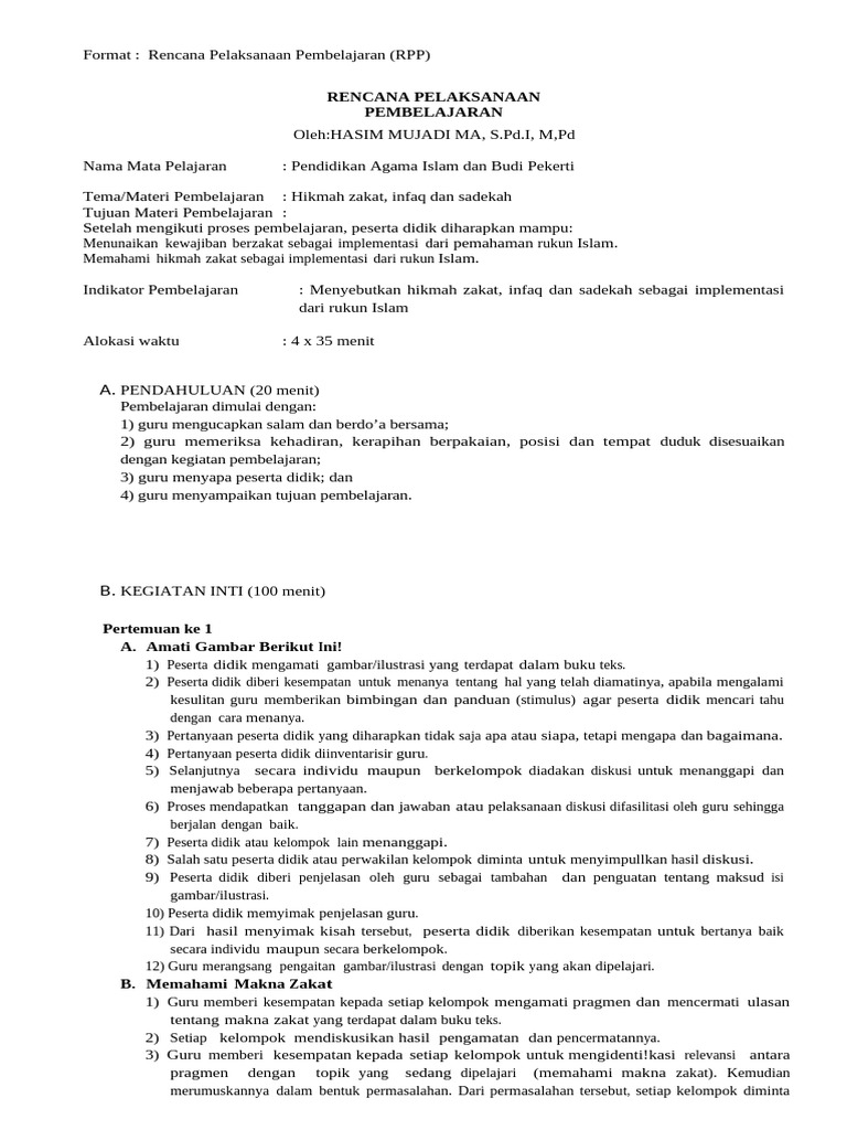 Format RPP CGP 11 REGULER | PDF