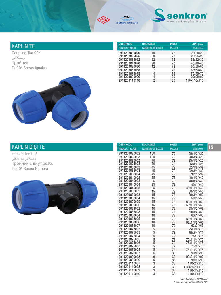 Senkron Plastik 2024 Urun Katalog | PDF | Plumbing | Freight Transport