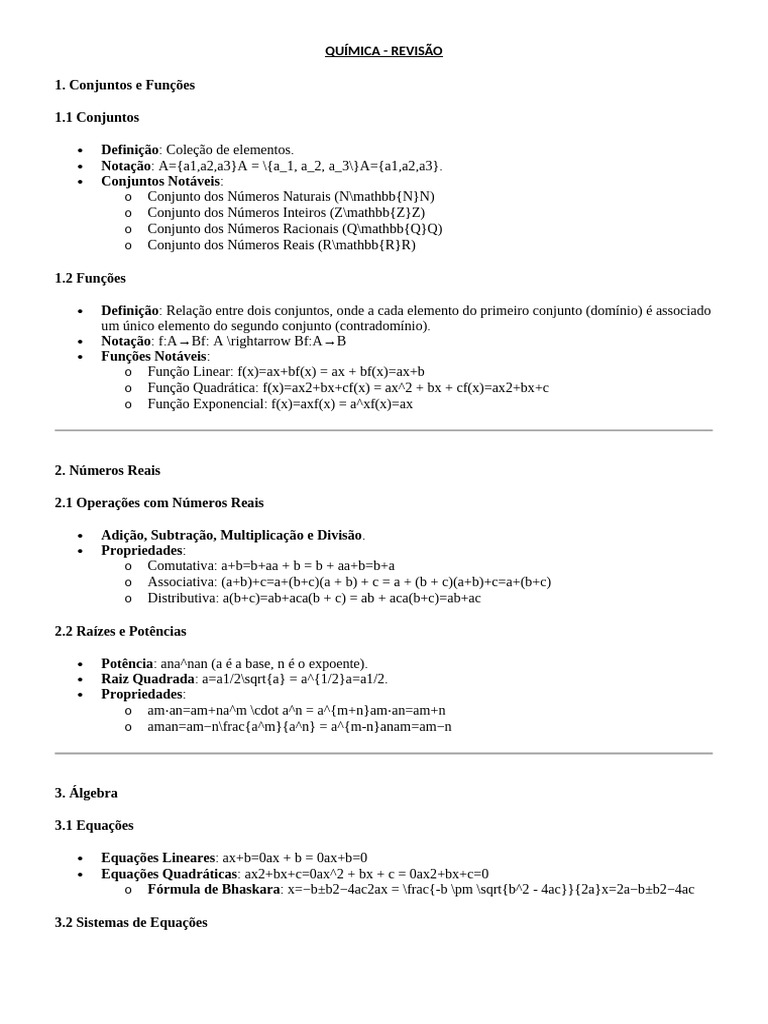 MATEMÁTICA - Fórmulas Básicas para Provas | PDF | Triângulo | Trigonometria