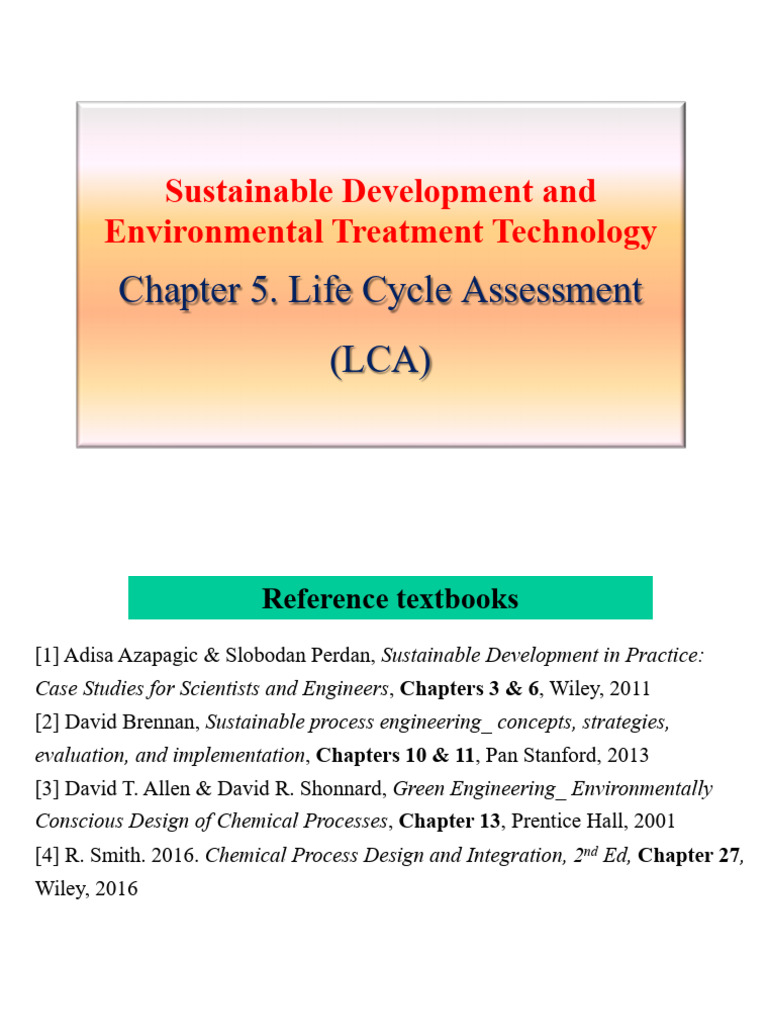 Chapter 5 Life Cycle Assessment (LCA) | PDF | Life Cycle Assessment | Methane