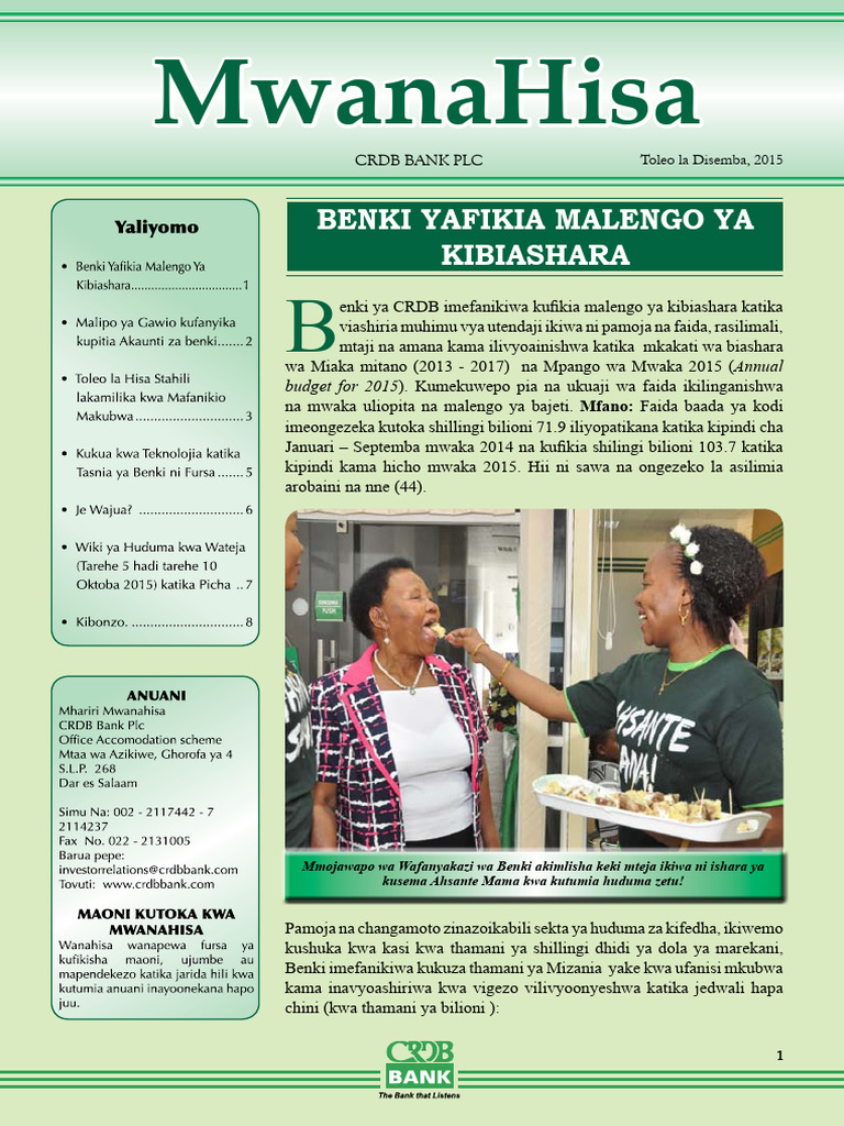 Mwanahisa Dec 2015 | PDF