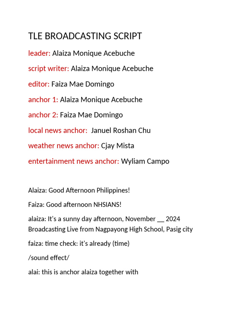 TLE BROADCASTIN-WPS Office | PDF | Natural Disasters | Typhoon