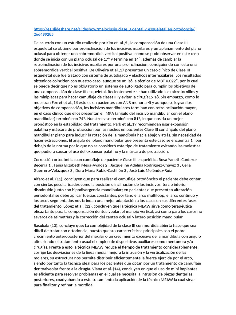 CAMUFLAJE CLASE III | PDF | Ortodoncia | Odontología