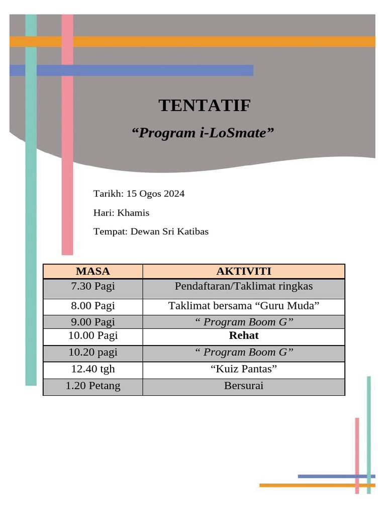 Tentatif Program | PDF