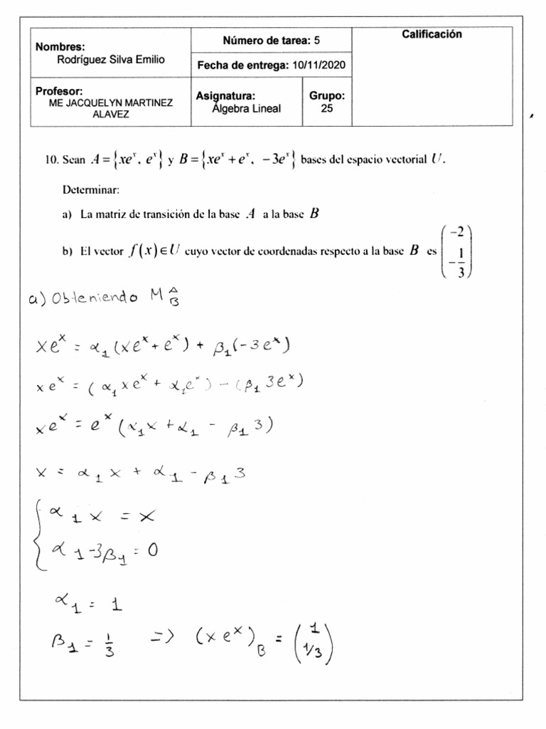 Tarea5-Gpo25-AlgebralIneal | PDF