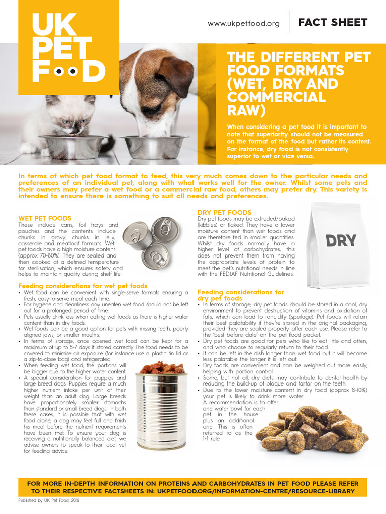Different Pet Food Formats | PDF | Nutrition | Diet & Nutrition