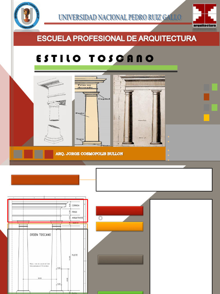 Estilo Toscano Final | PDF | Columna | Diseño arquitectonico