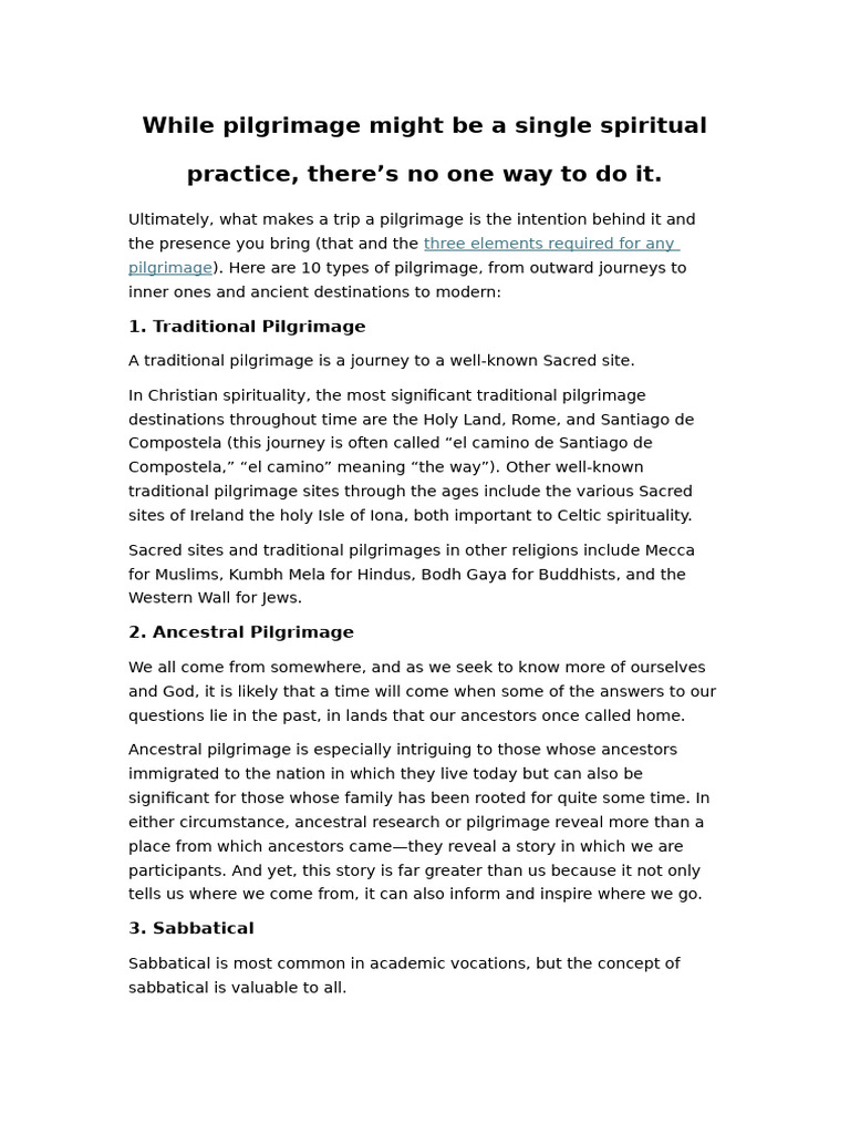 IB-DP Unit 2 Work | PDF | Pilgrimage