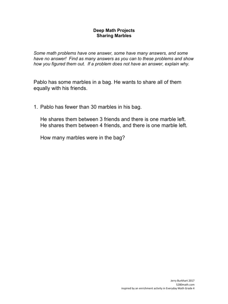 5280 DMP1 Sharing Marbles | PDF | Mathematics
