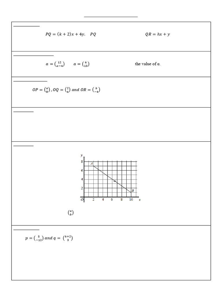 Revision Vectors (1) | PDF | Euclidean Vector | Elementary Geometry