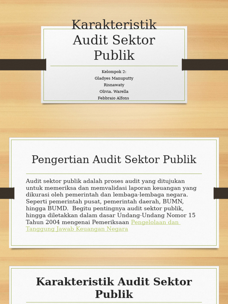 Karakteristik Audit Sektor Publik | PDF