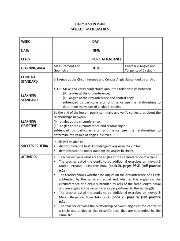 i8MBBT e-RPH Math F3 Chapter 6 | PDF | Circle | Angle