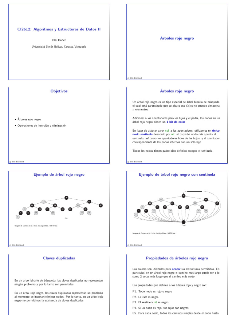 CI-2612 Clase 18 Blai Bonet | PDF | Algoritmos y Estructuras de Datos