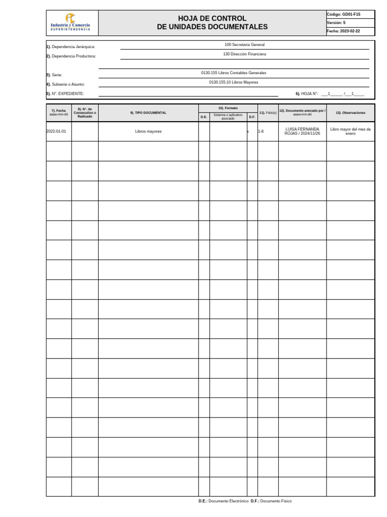 Gd01 F15v5 Hoja De Control Pdf 9208