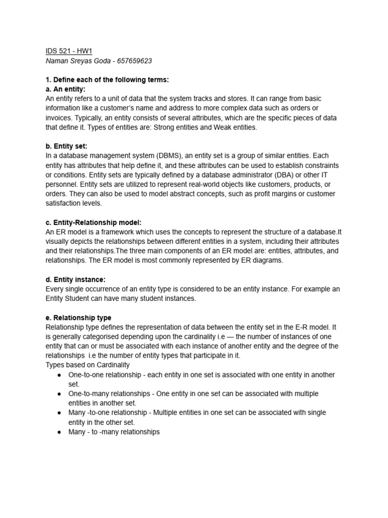 IDS 521 - HW1 | PDF | Databases | Computer Data