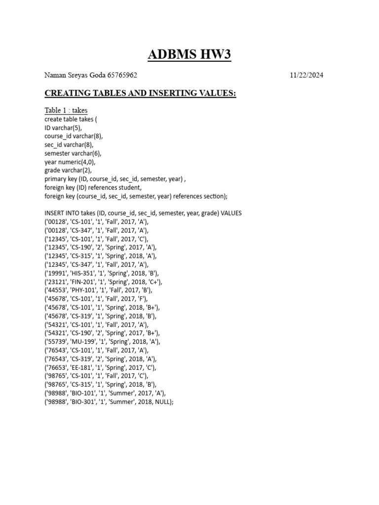 521 HW3 | PDF | Databases | Data Management Software