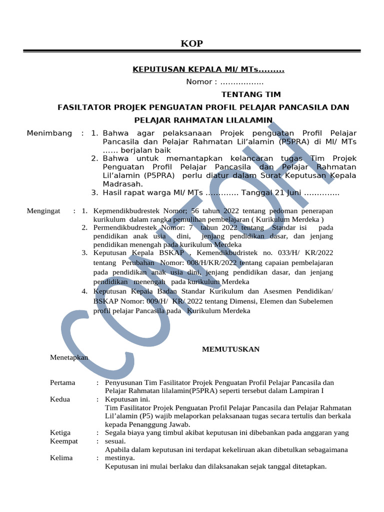 SK-TIM-FASILITATOR-P5-SD-SMP | PDF