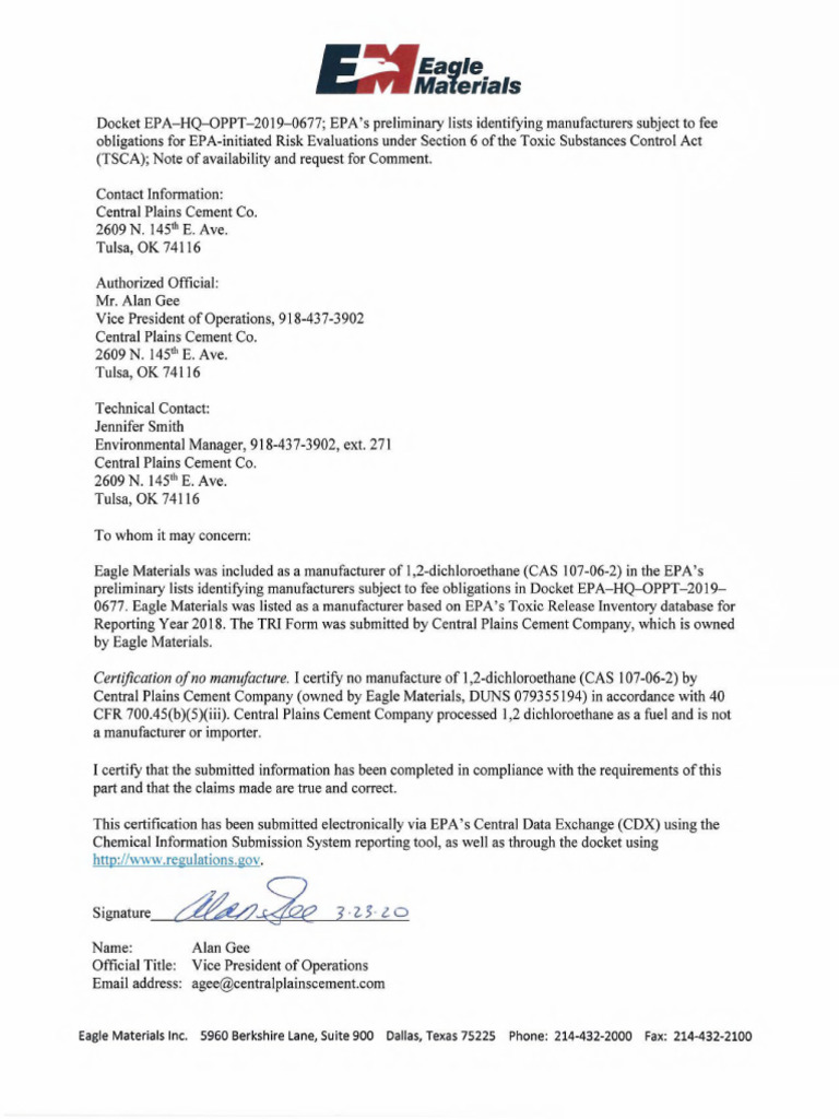 EPA HQ OPPT 2019 0677 0067 - Attachment - 1 | PDF