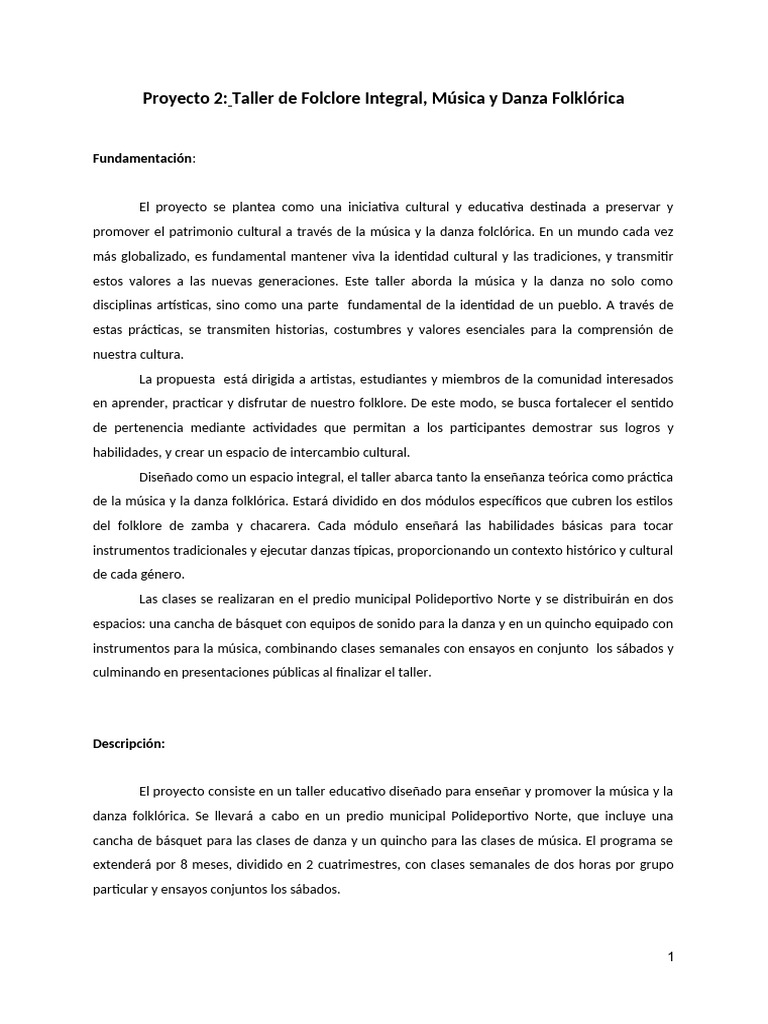 Proyecto 0 | PDF | Folklore | Bailes