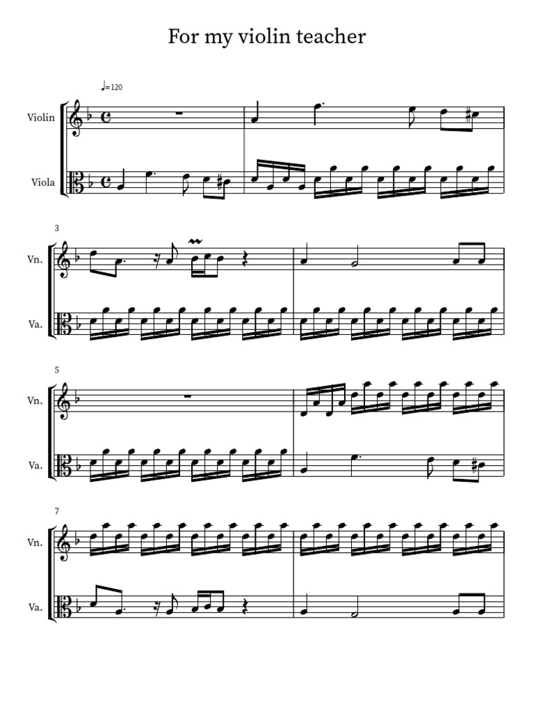 For My Violin Teacher | PDF