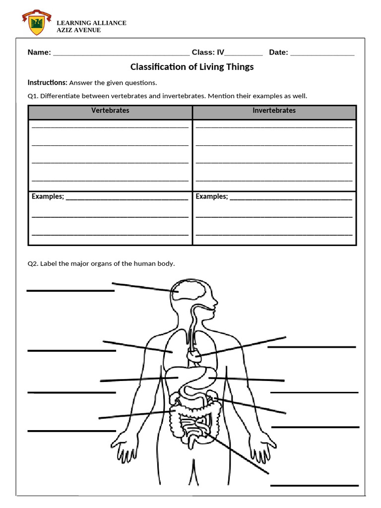 Classification of living things 4 -1 | PDF