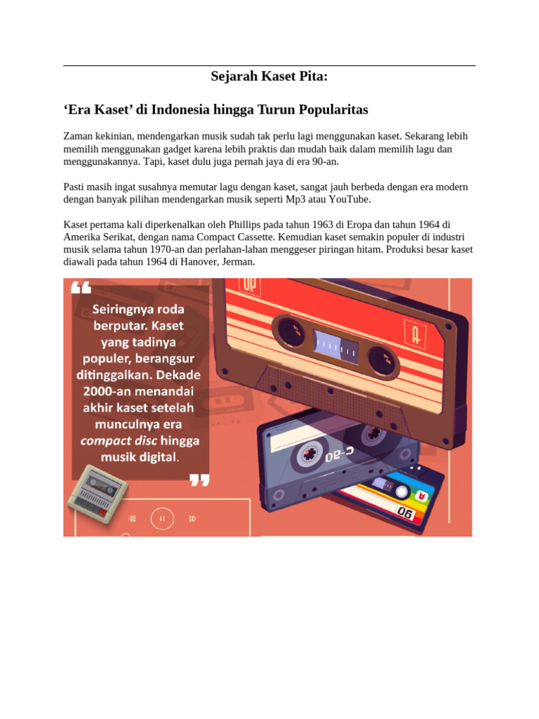 Sejarah Kaset Pita - Debronx | PDF