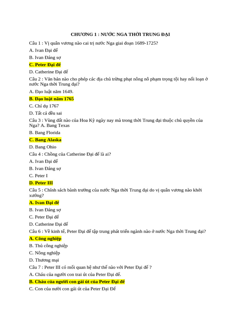 Chương 1 - Nư C Nga TH I Trung Đ I | PDF