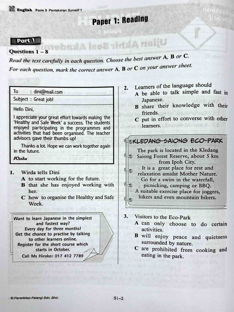 Paper 1 Practice For f2 | PDF | Foods | Cuisine
