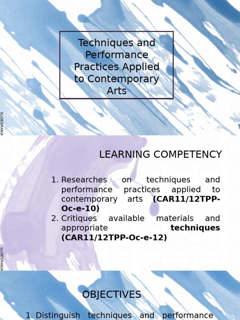 CAR-Q2-Techniques and Performance Practices Applied To | PDF | Improvisational Theatre | The Arts