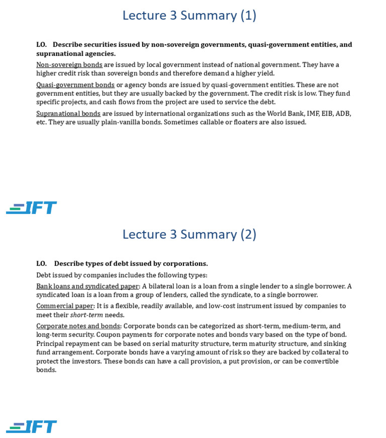 Summary FI02 3 | PDF