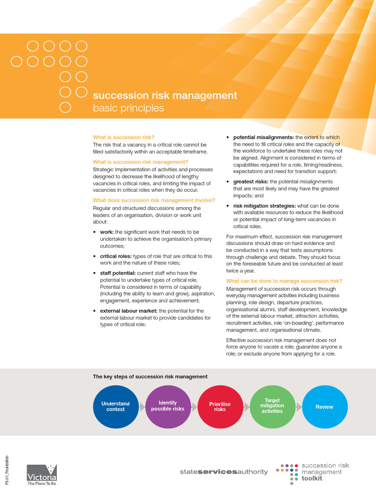 Succession Risk Management Basic Principles 1730211156 | PDF | Risk ...