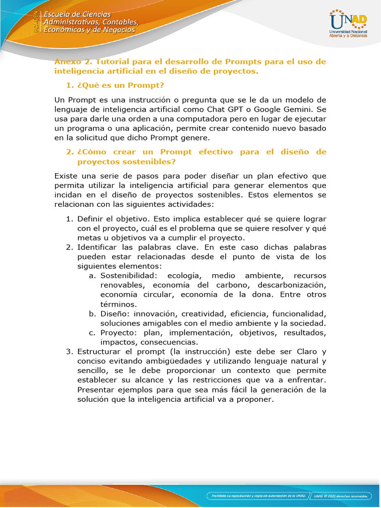 Prompts para Diseño de Proyectos Sostenibles | PDF | Inteligencia ...