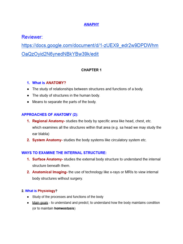 Anaphy notes 1st sem | PDF | Hormone | Endoplasmic Reticulum