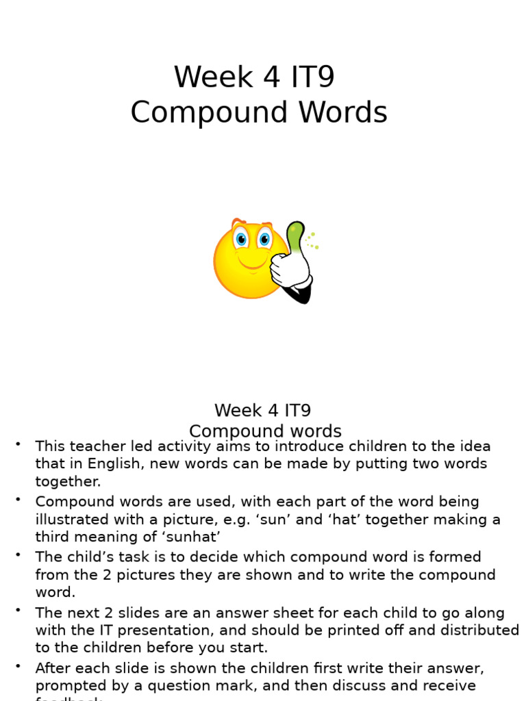 Compound Words | PDF | Linguistic Morphology | Semantic Units