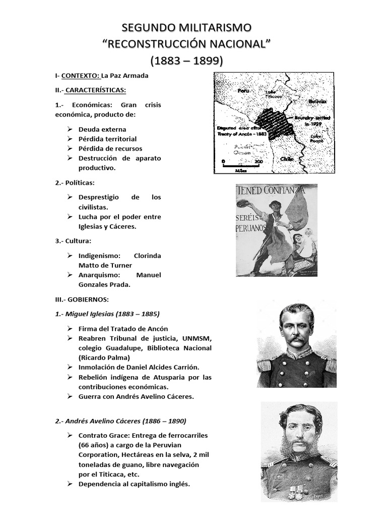 Segundo Militarismo | PDF | Comunidad andina | Perú