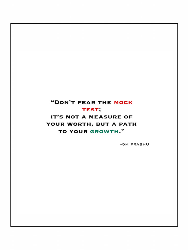 Success Test No 1 | PDF