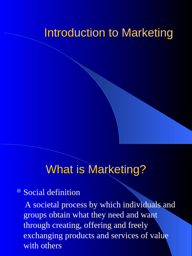 Introduction To Marketing MM I | PDF | Marketing | Value (Economics)