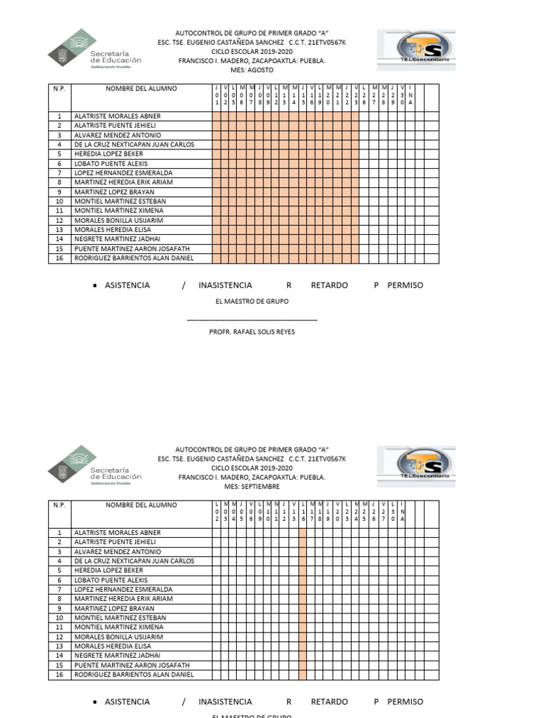 Autocontrol de Grupo de Primer Grado | PDF