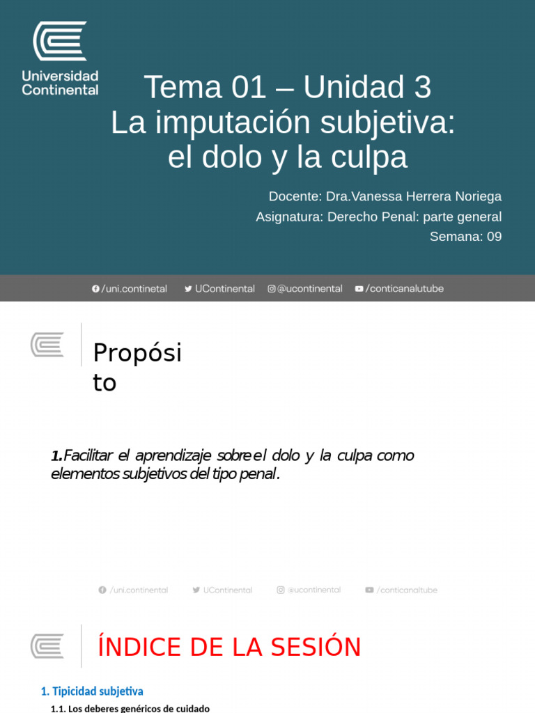 Unidad 3 Tema 01 - semana 9 (2) | PDF | Intención (Derecho Penal) | Crímenes