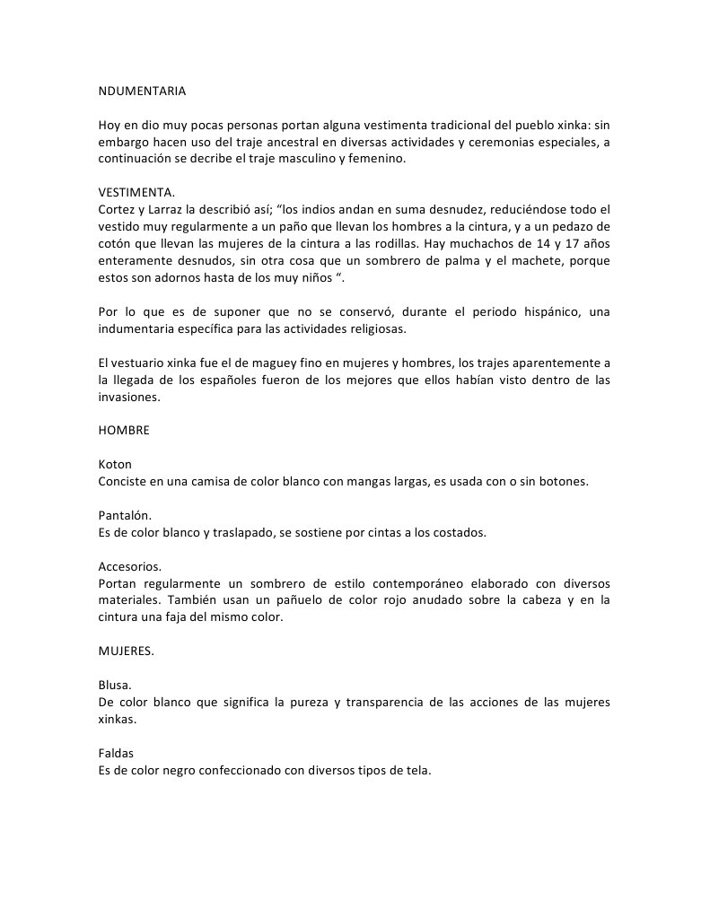 Indumentaria del Pueblo Xinca | PDF | Estilo de vida