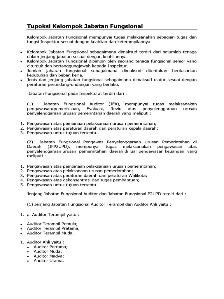 Tupoksi Inspektorat | PDF