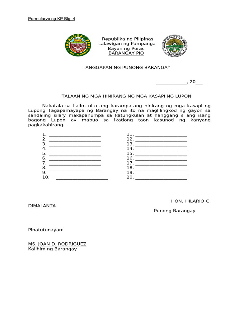 KP Form 4 | PDF