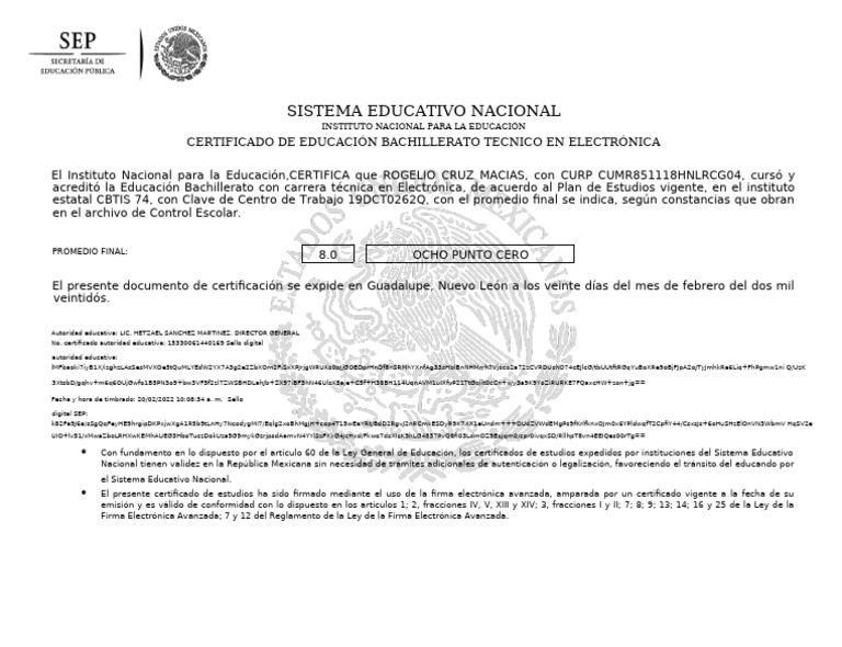 preparatoria técnica cbtis 74 | PDF