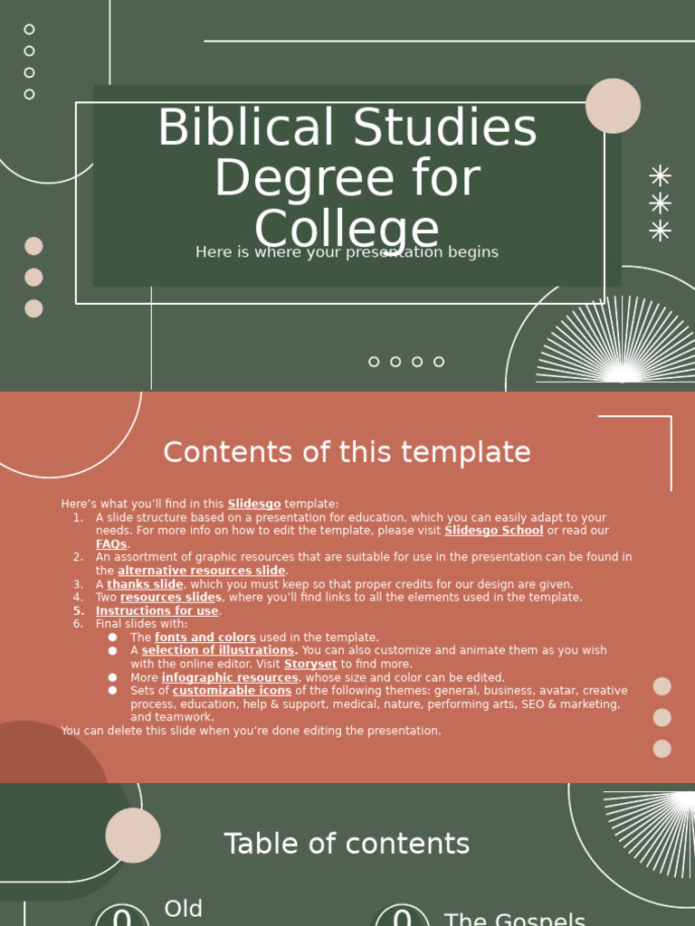 Biblical Studies Presentation Template | PDF | Planets | Genesis ...