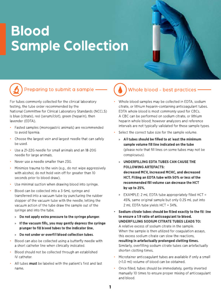 Blood Sample Collection | PDF
