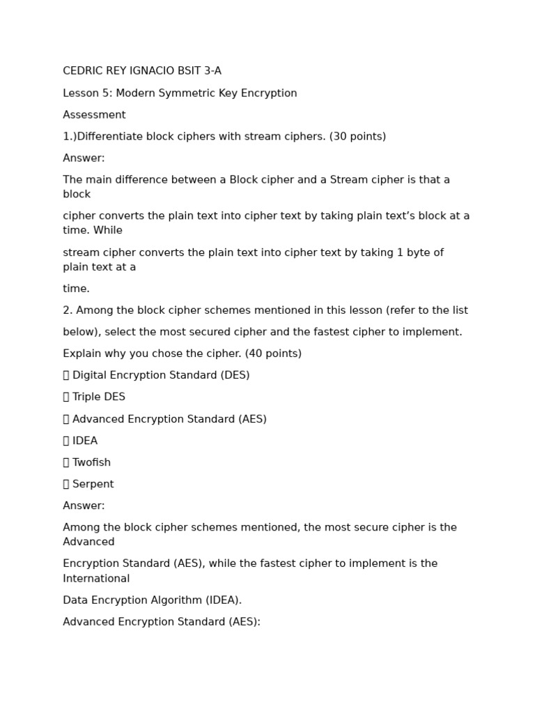 Document (3) | PDF | Encryption | Cipher