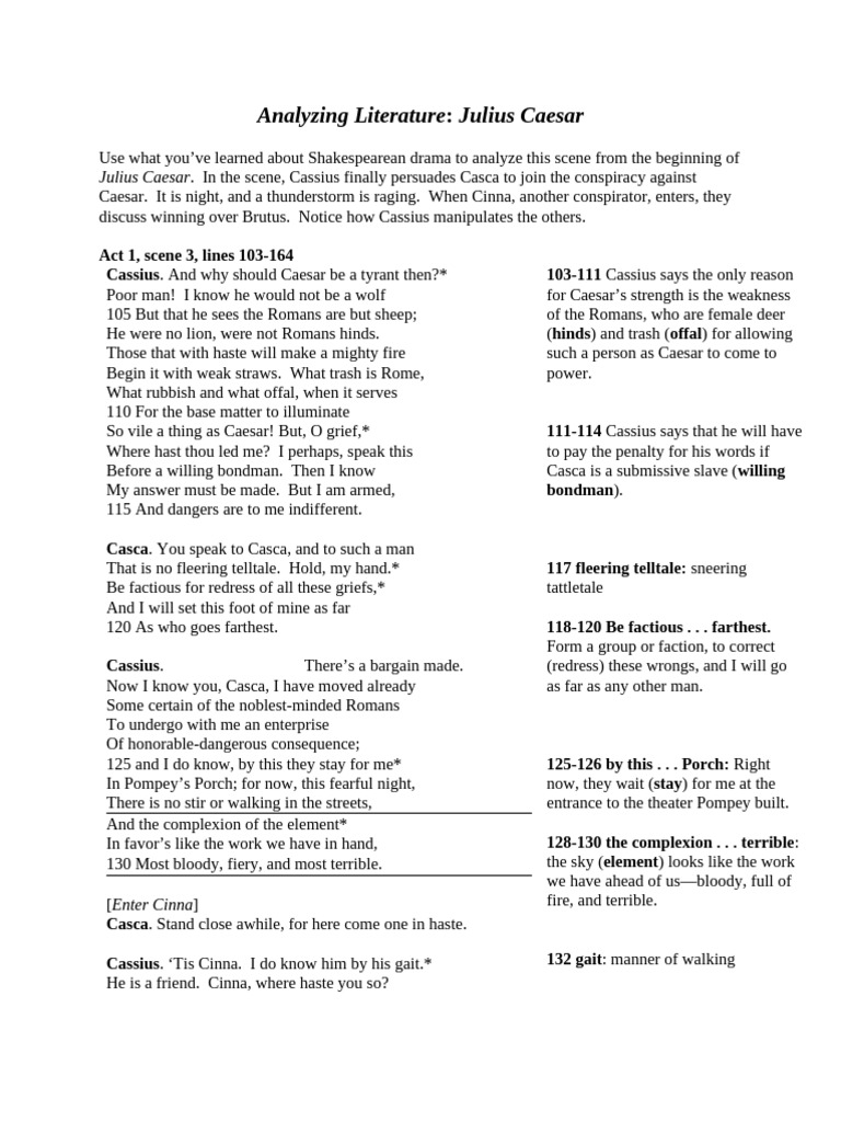 Analyzing Literature | PDF | Julius Caesar | Roman Republic